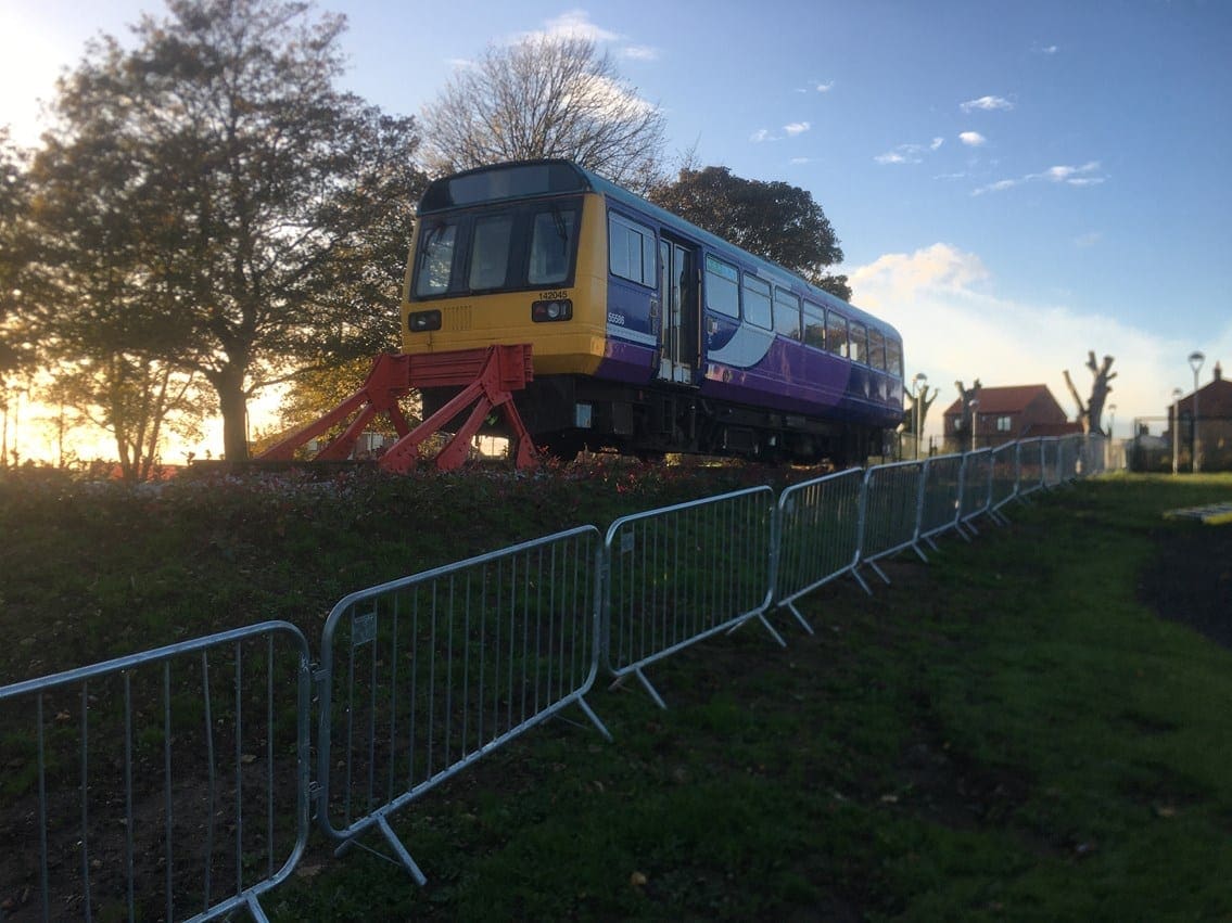 Disused train carriages converted into new school library
