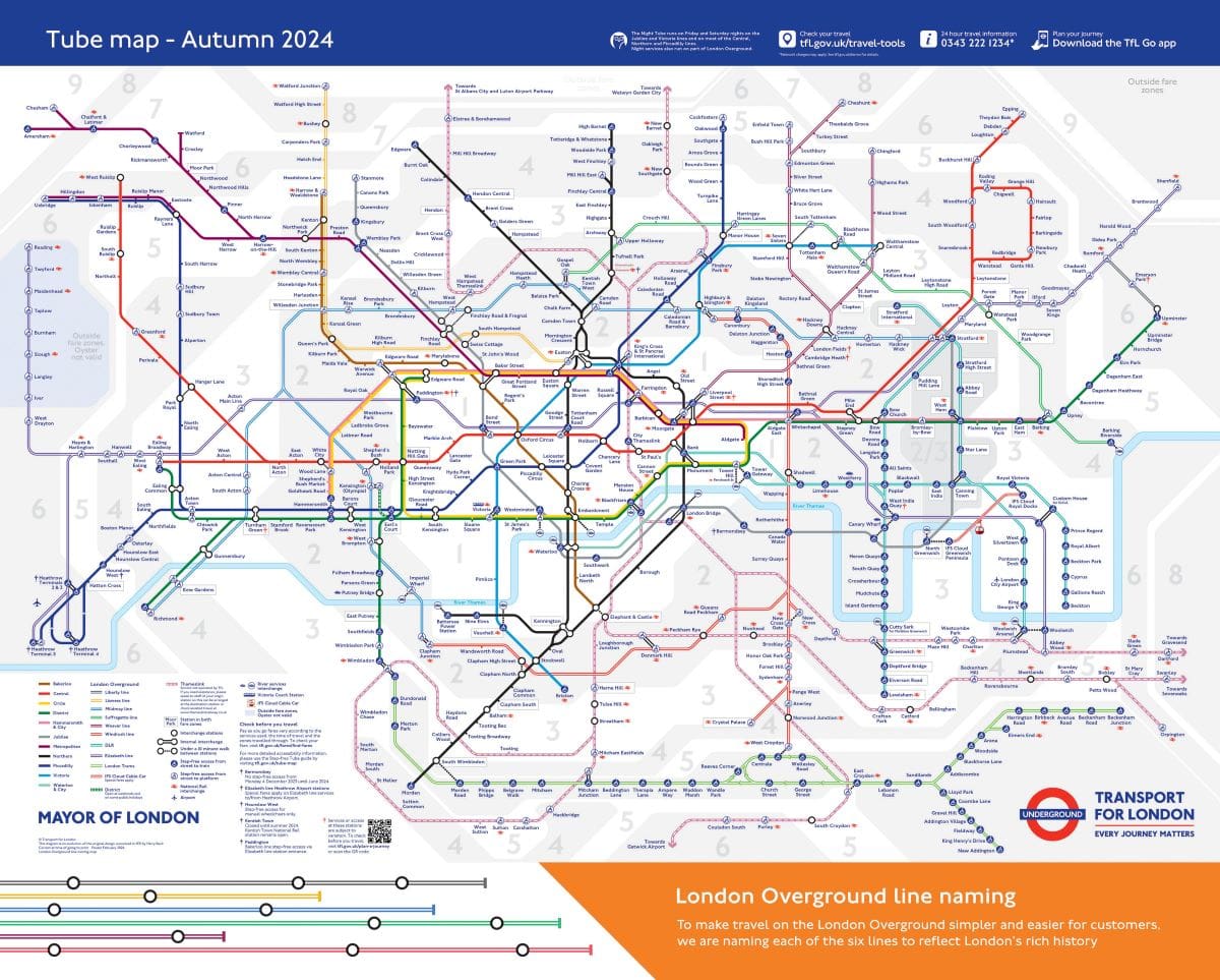Names and colours for London Overground lines to be introduced from ...